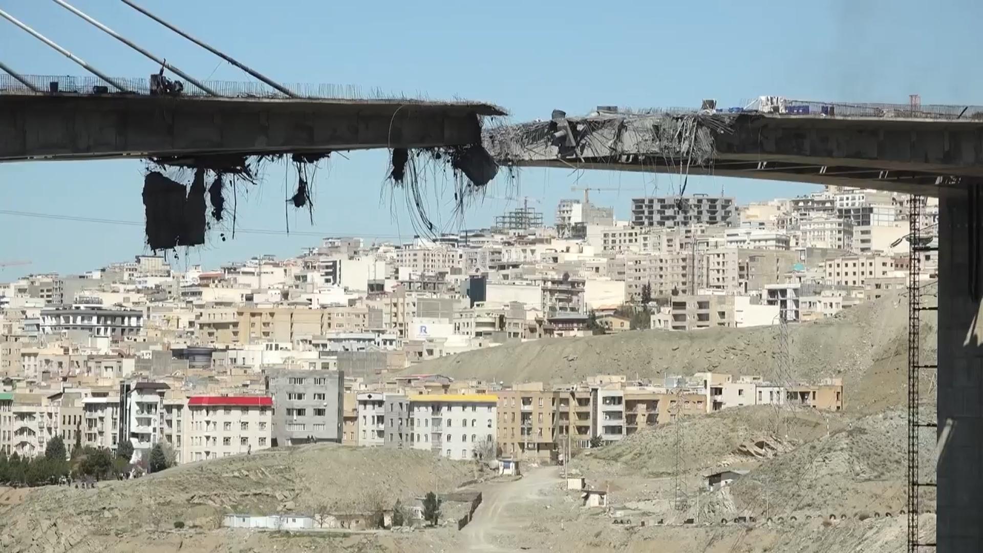 Local officials in Iran said the B1 bridge struck on Thursday was not ...