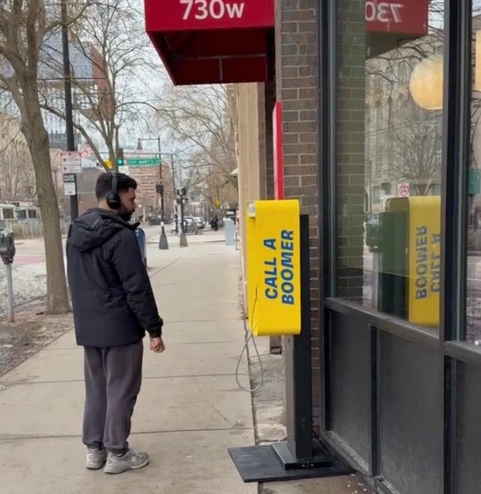 Gen Z is picking up pay phones to call boomers in a viral social ...