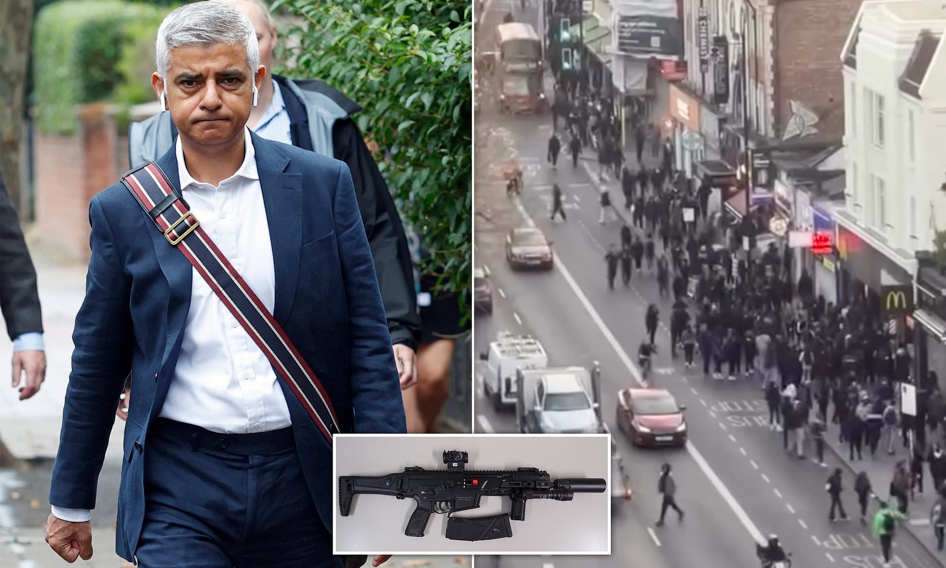 Police guarding Sadiq Khan 'leave guns outside his home' before they ...