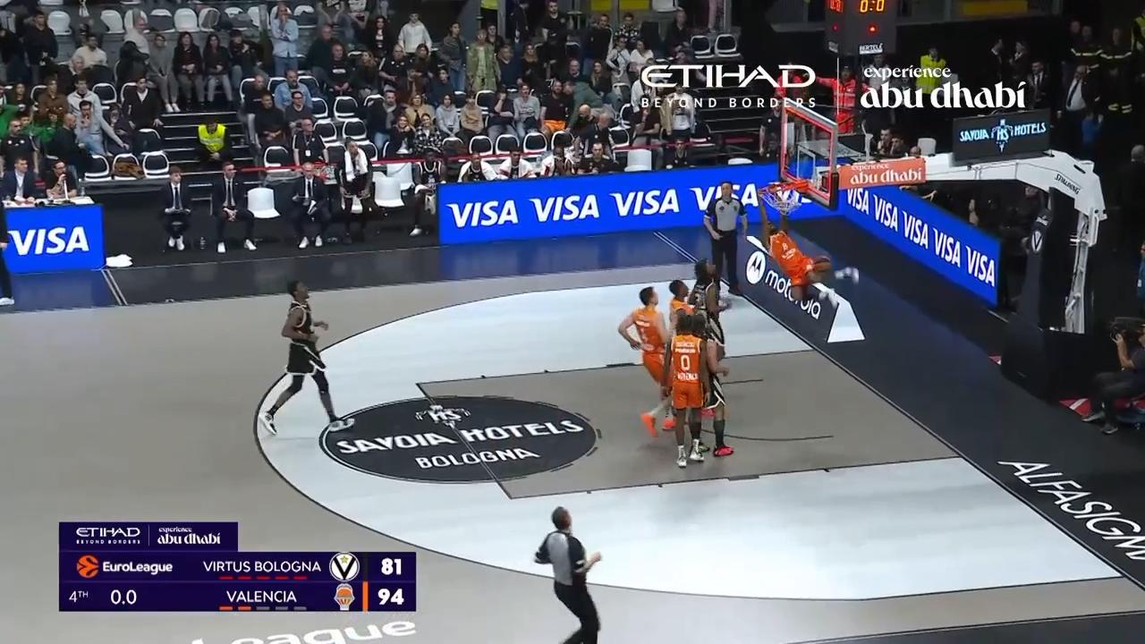 Valencia Basket prevail 94-81 over Virtus Bologna in Euroleague