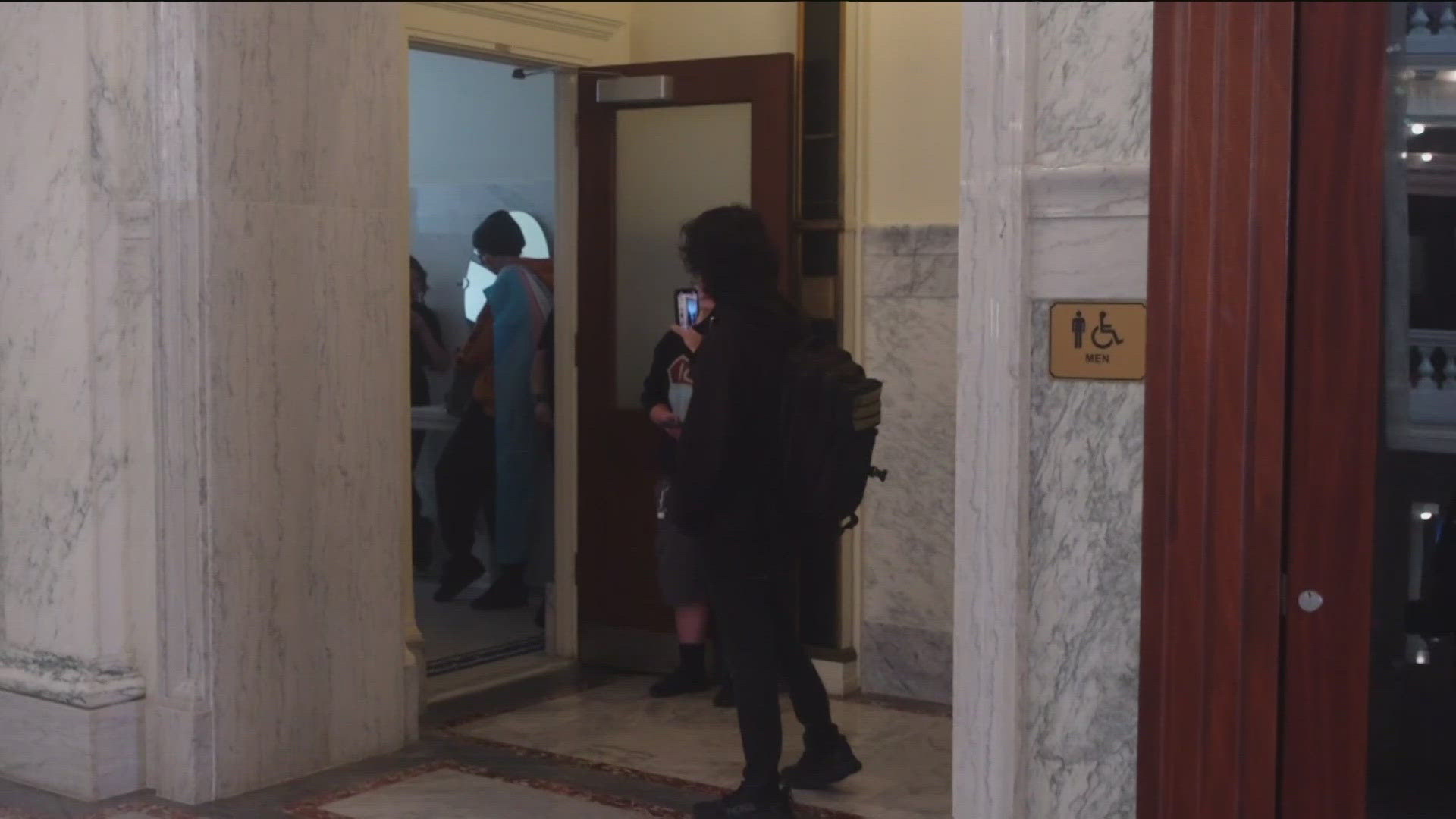 Multiple protesters detained at Idaho State Capitol during bathroom ban ...
