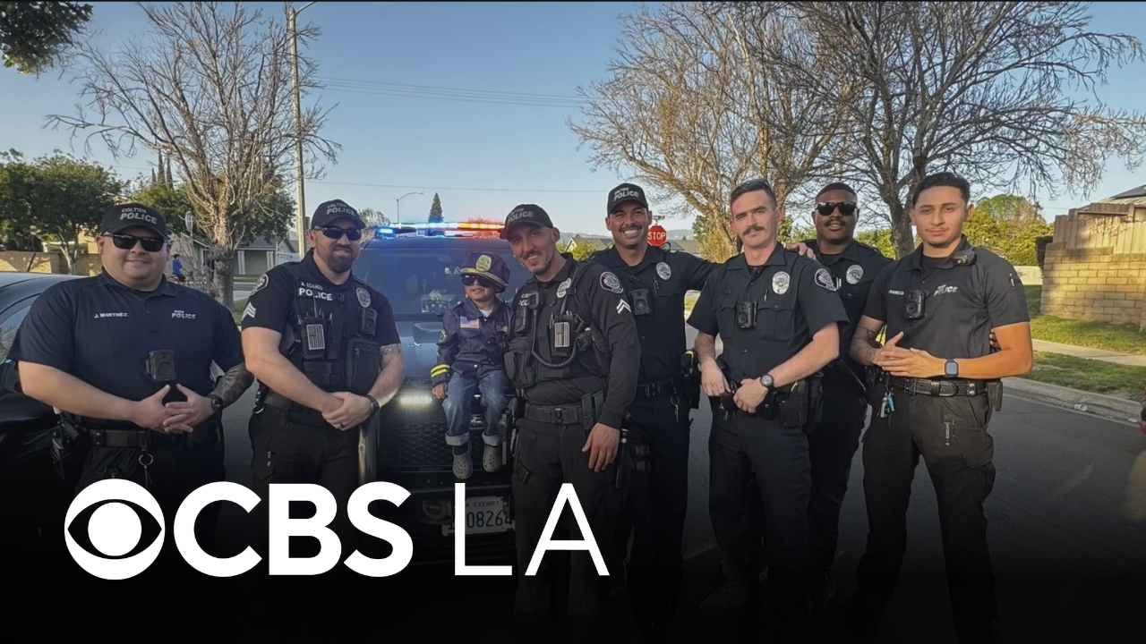 4-year-old boy surprised with birthday visit from Colton Police ...