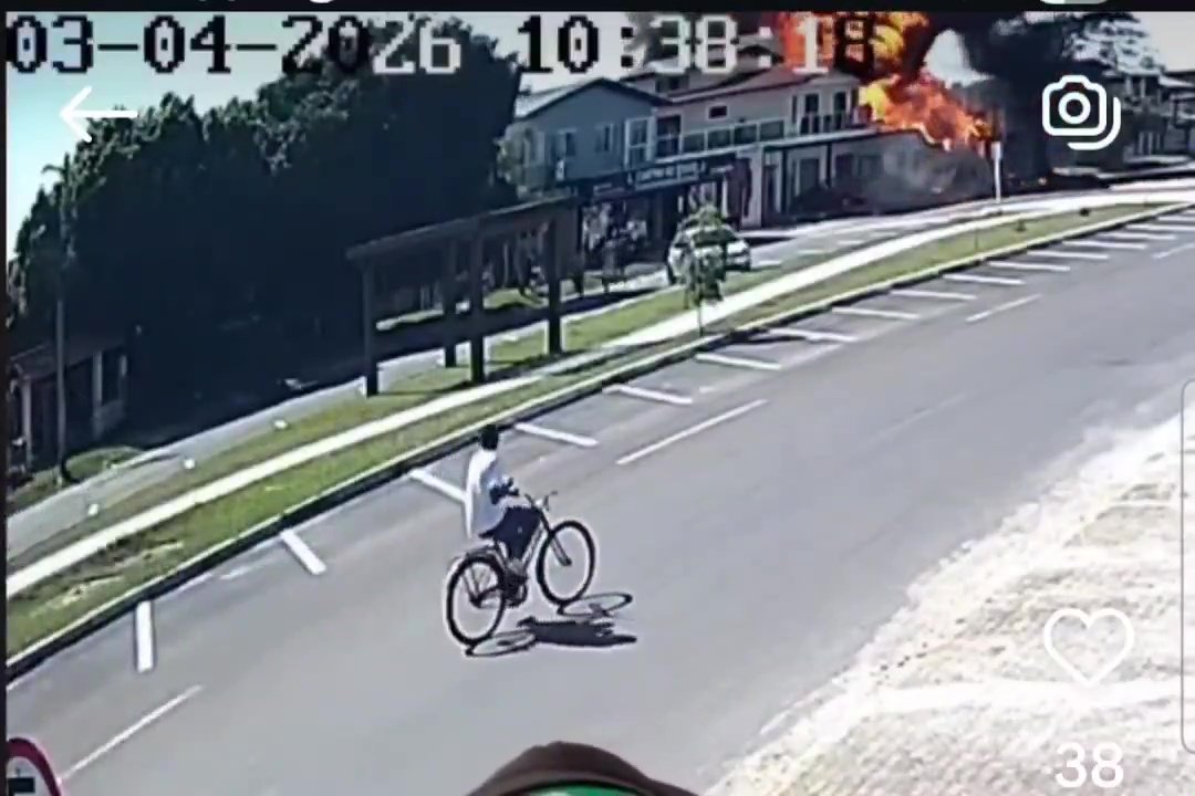 Plane crashes into restaurant and explodes in fireball killing four