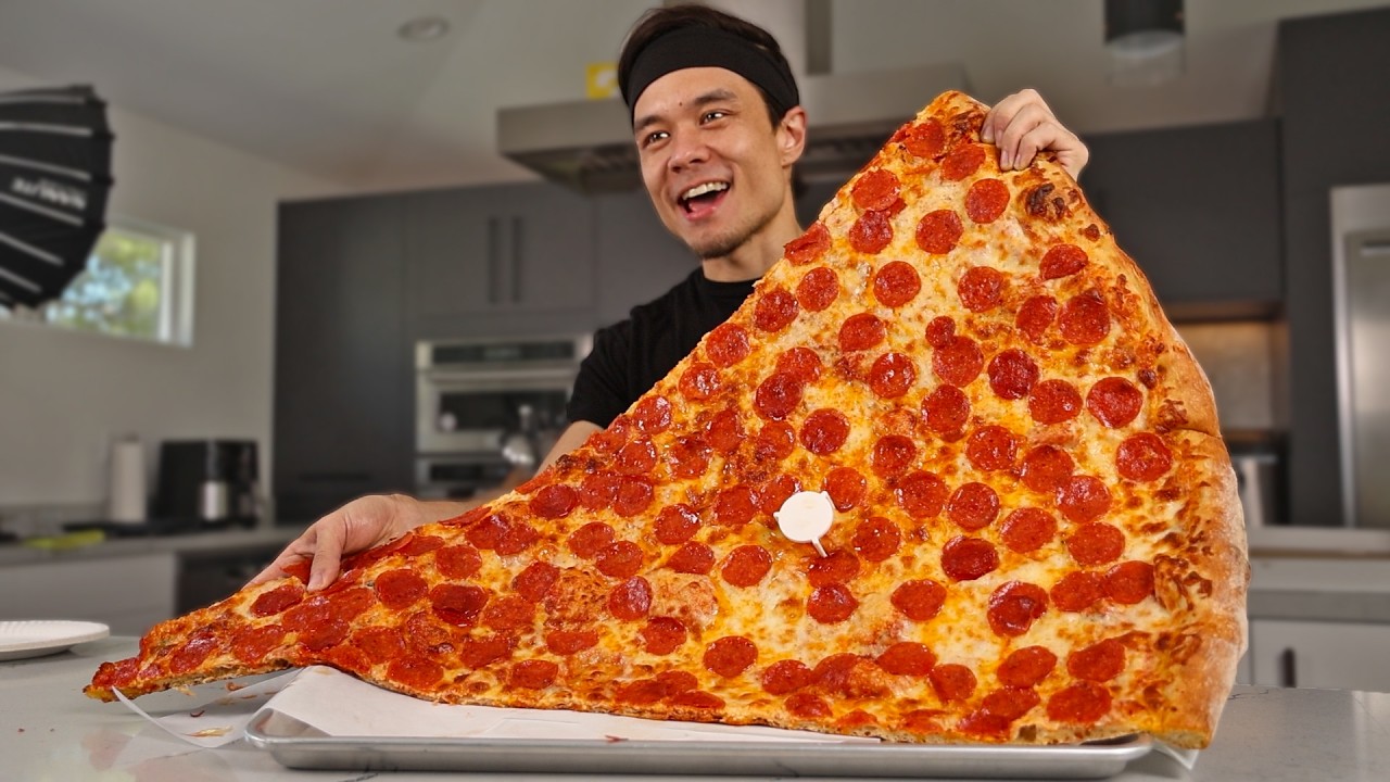 I tackled a 7,780 calorie pizza slice! 🍕