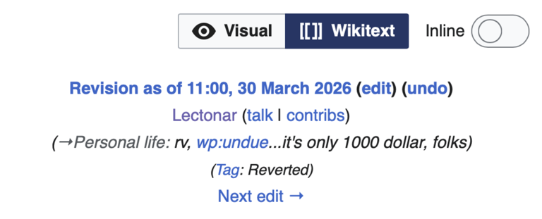 Edit War Breaks Out on Chilli’s Wikipedia Page Over Trump Donations