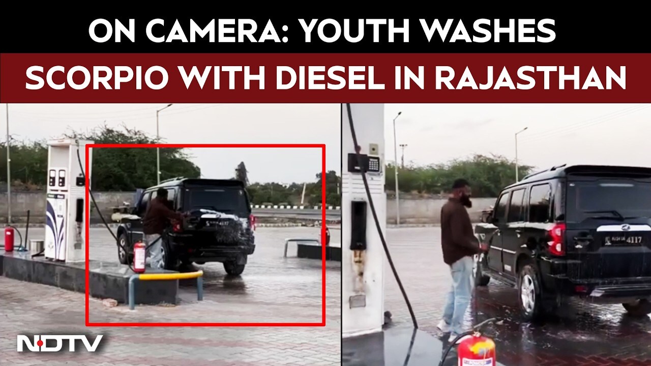 Rajasthan news | Rajasthan youth washes Scorpio with diesel at petrol ...