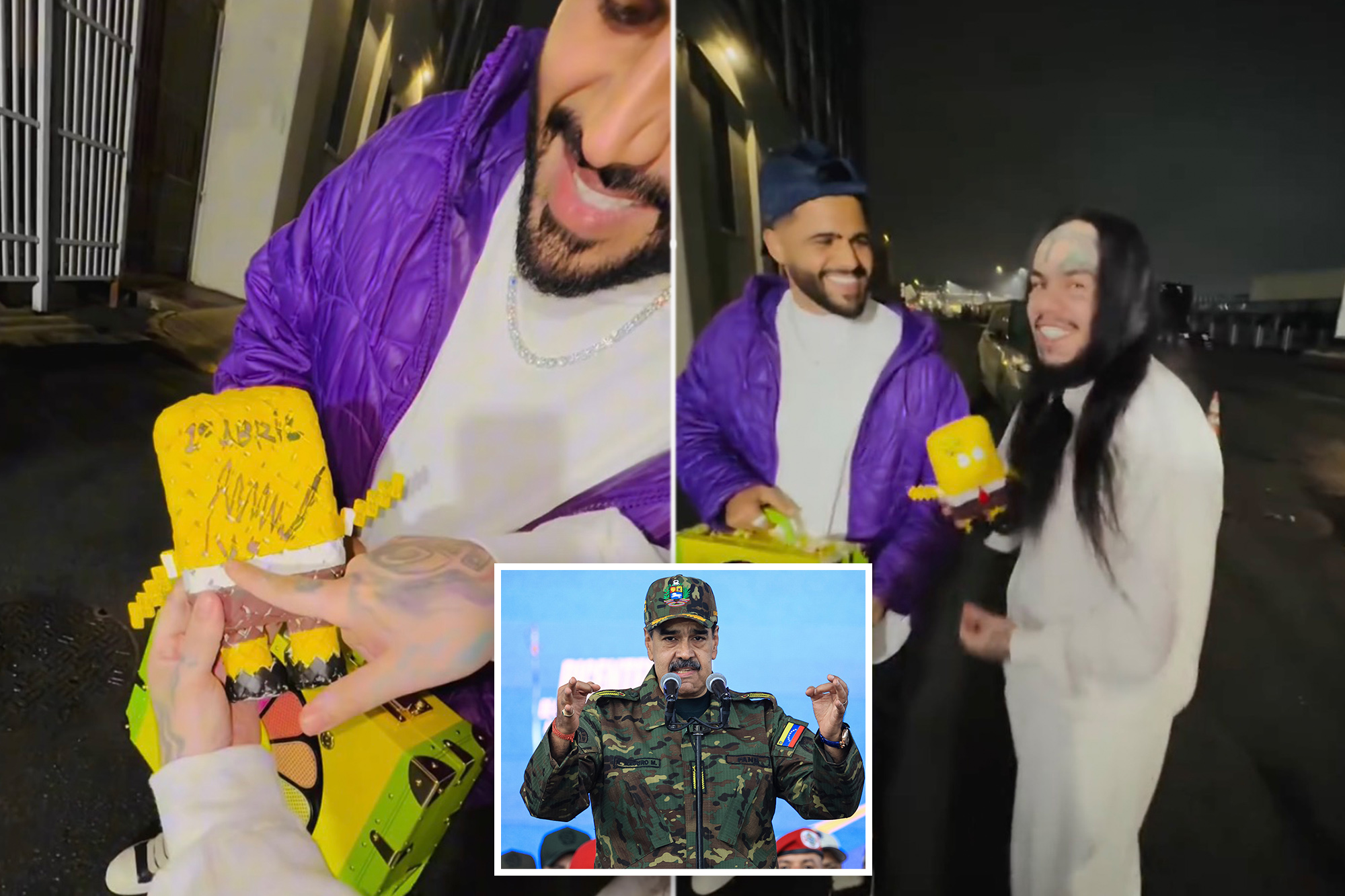 Rapper Tekashi 6ix9ine brags that Maduro signed his SpongeBob toy in ...