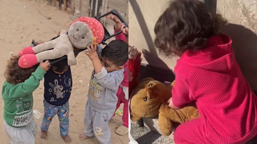 Cost of war on children: Gaza kids play funerals, wrap dolls in burial ...