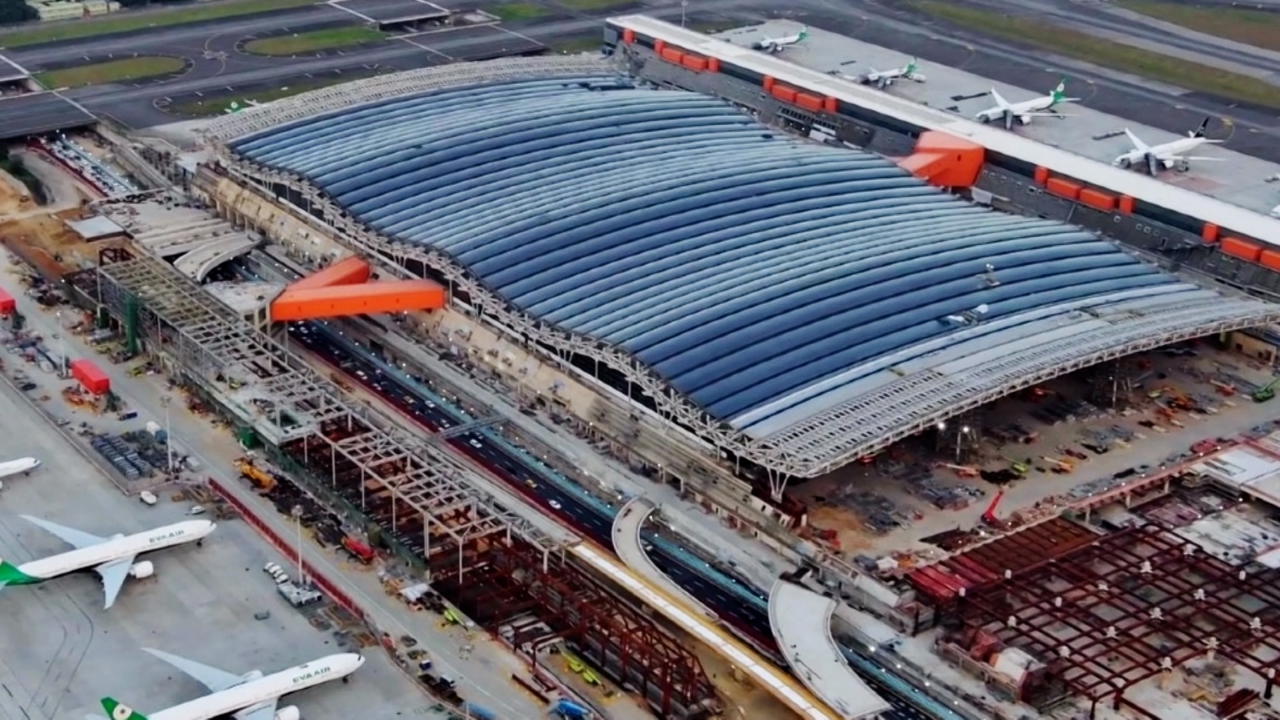 Taoyuan Airport unveils Terminal 3 roof design