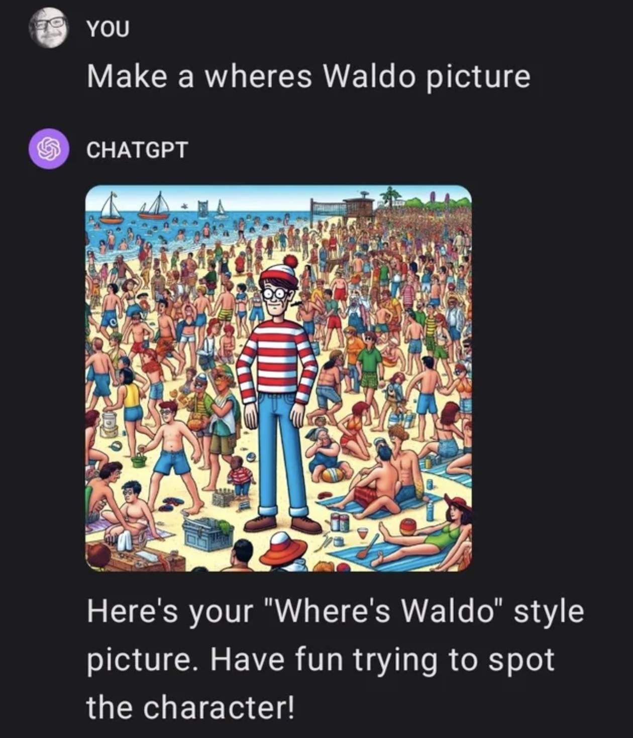 ChatGPT Can't Find Waldo Either, According to Image
