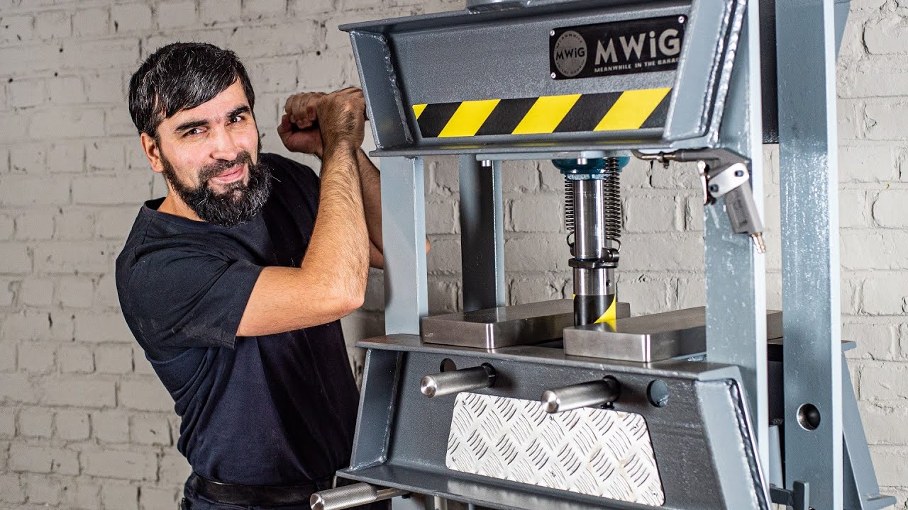 Building a 20-ton hydraulic press from scrap metal | Ultimate workshop ...