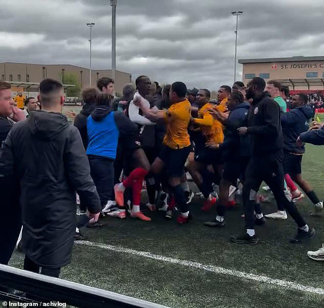Moment football manager is 'headbutted' by opposition boss during ...