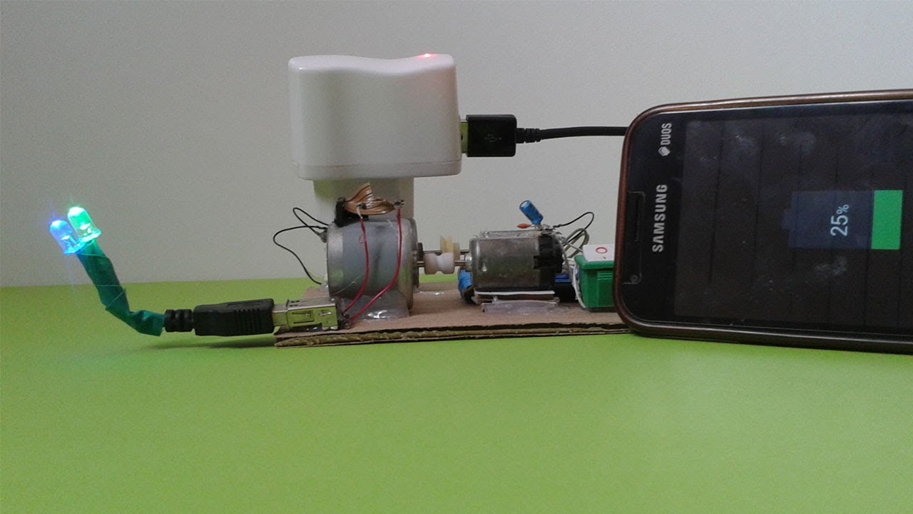How to make motor generator - mobile phone charger
