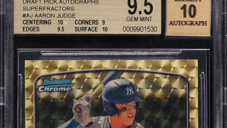 Aaron Judge’s record superfractor leads March card sales