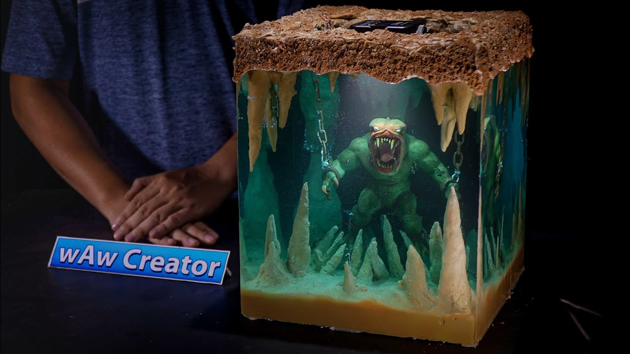 Building a deep sea monster diorama: Sculpting, painting & resin pour ...
