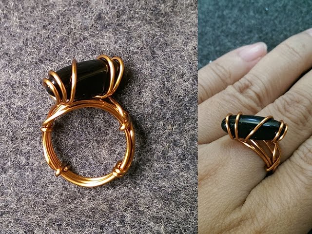 DIY wire-wrapped ring tutorial: How to set stones without drilling holes