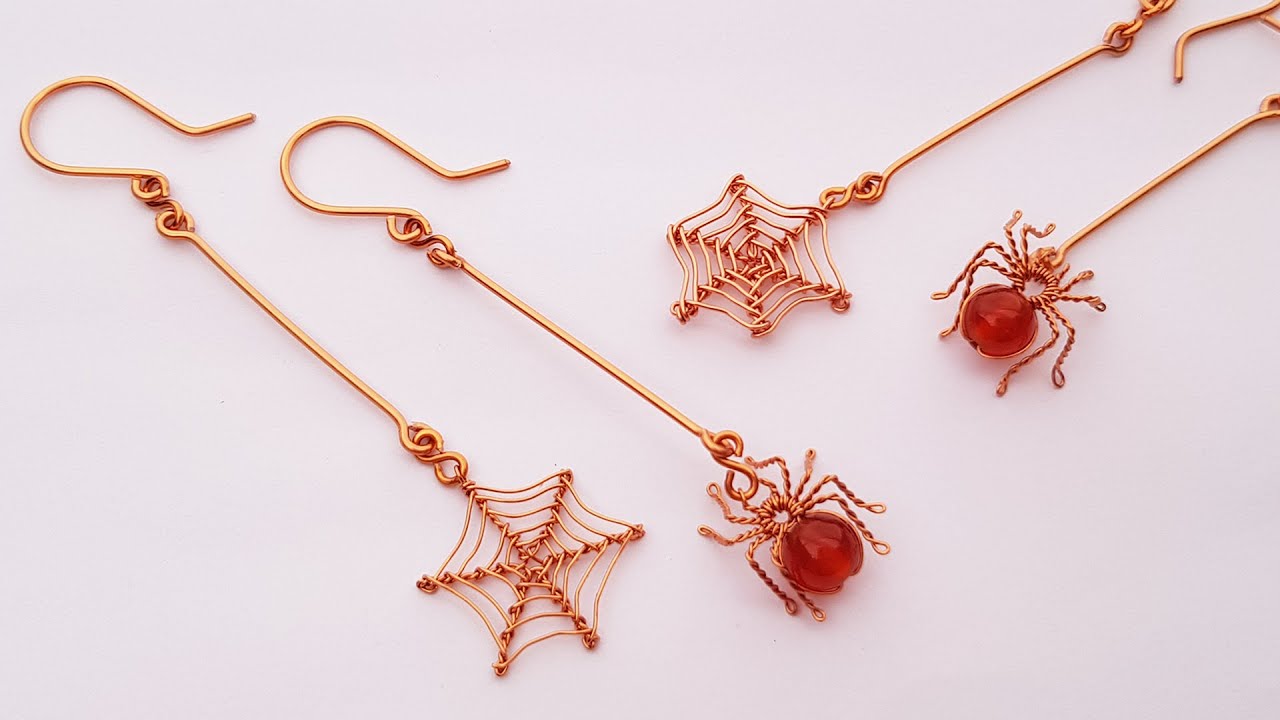 Spider and spider webs earrings - Ideas for Halloween jewelry from ...