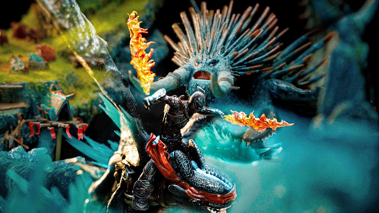 Epic How to Train Your Dragon diorama: Sculpting Toothless, Light Fury ...