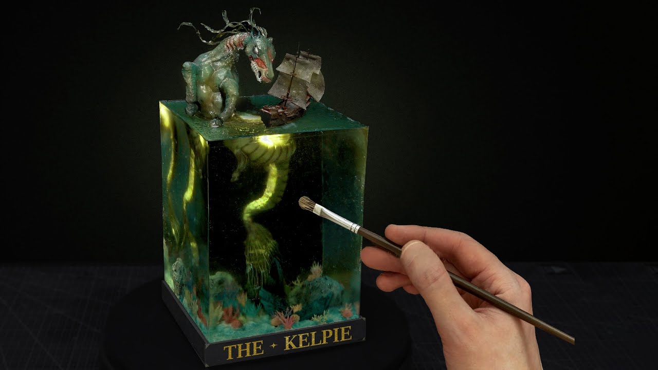 Building a mesmerizing kelpie diorama: Mythical sea monster vs ...