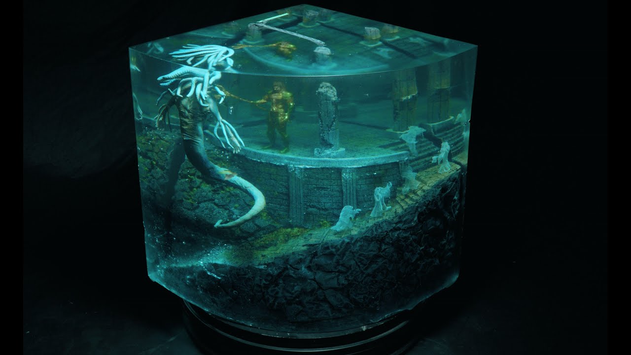 Epic Aquaman vs sea monster diorama: Step-by-step underwater scene!