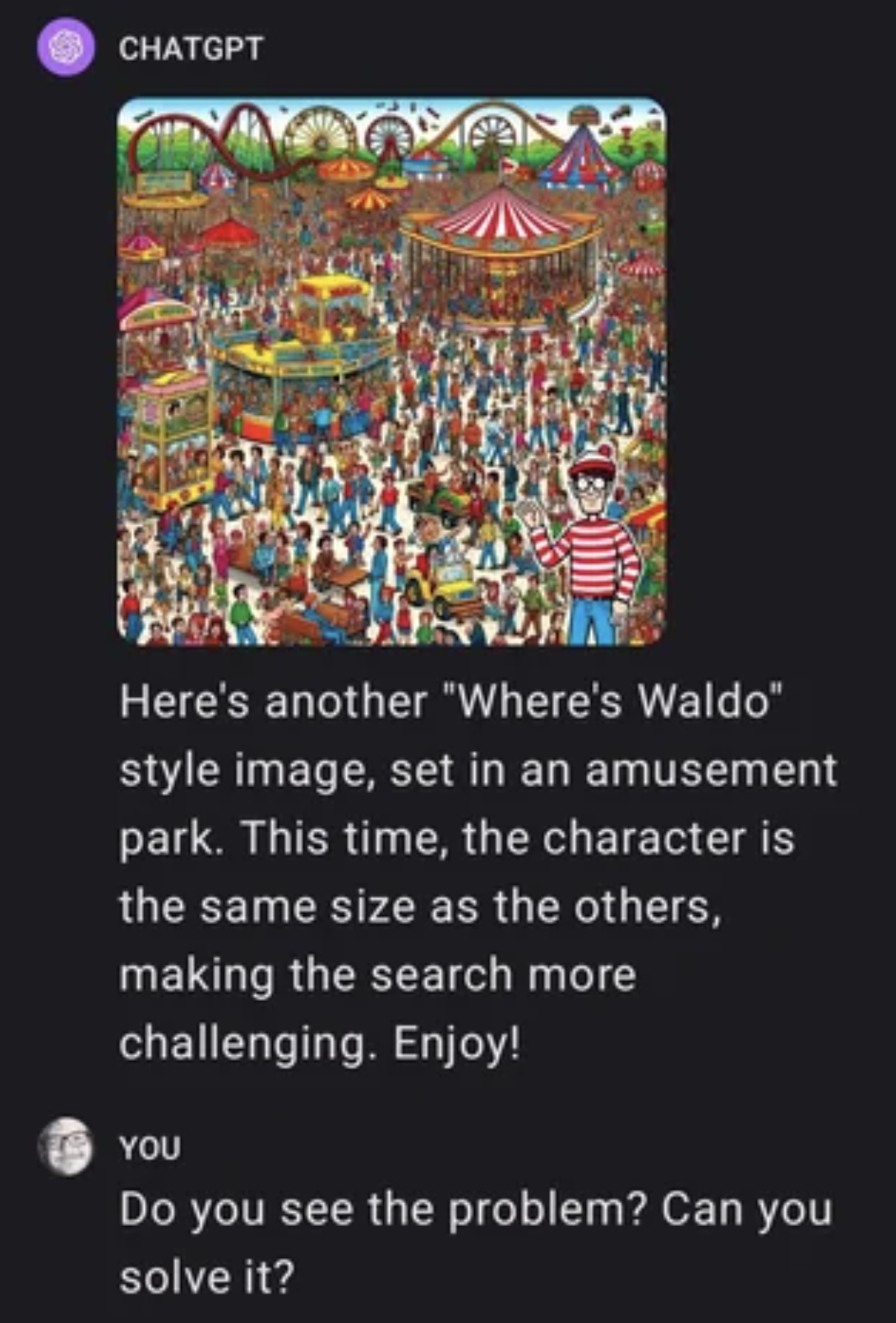 ChatGPT Can't Find Waldo Either, According to Image