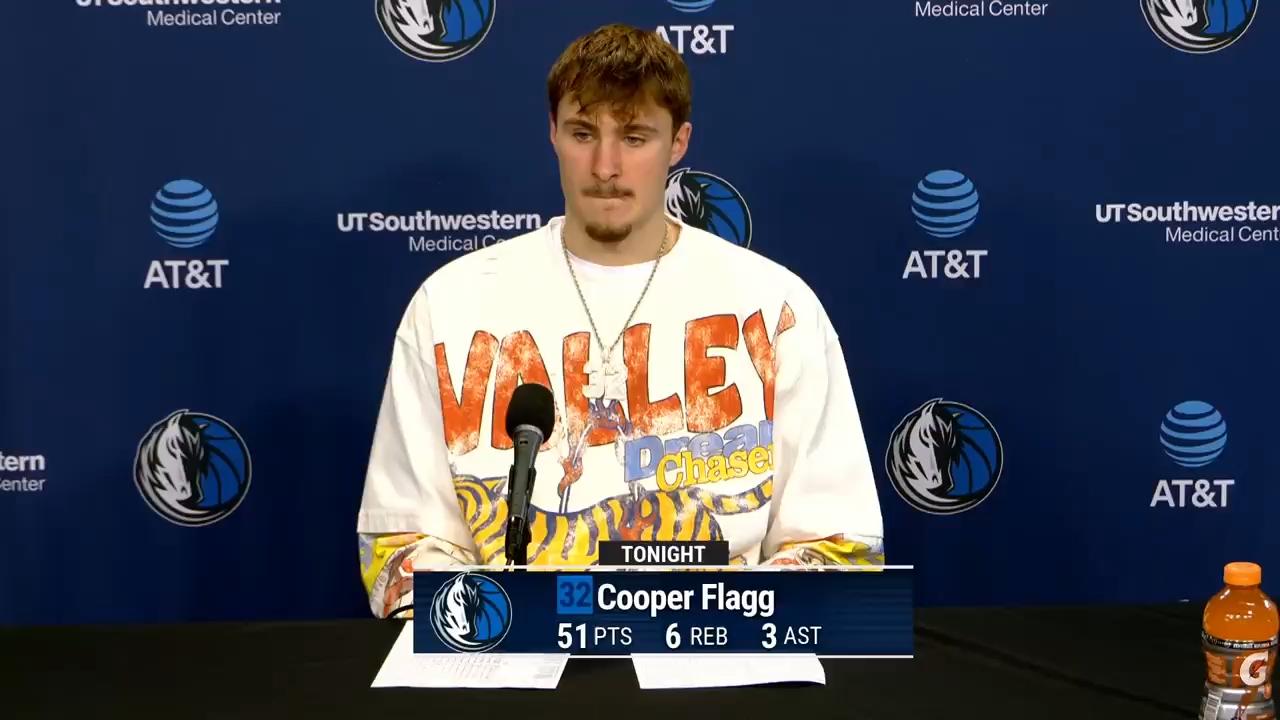 'I think it's cool' - Mavs rookie Cooper Flagg on scoring 51 points to ...
