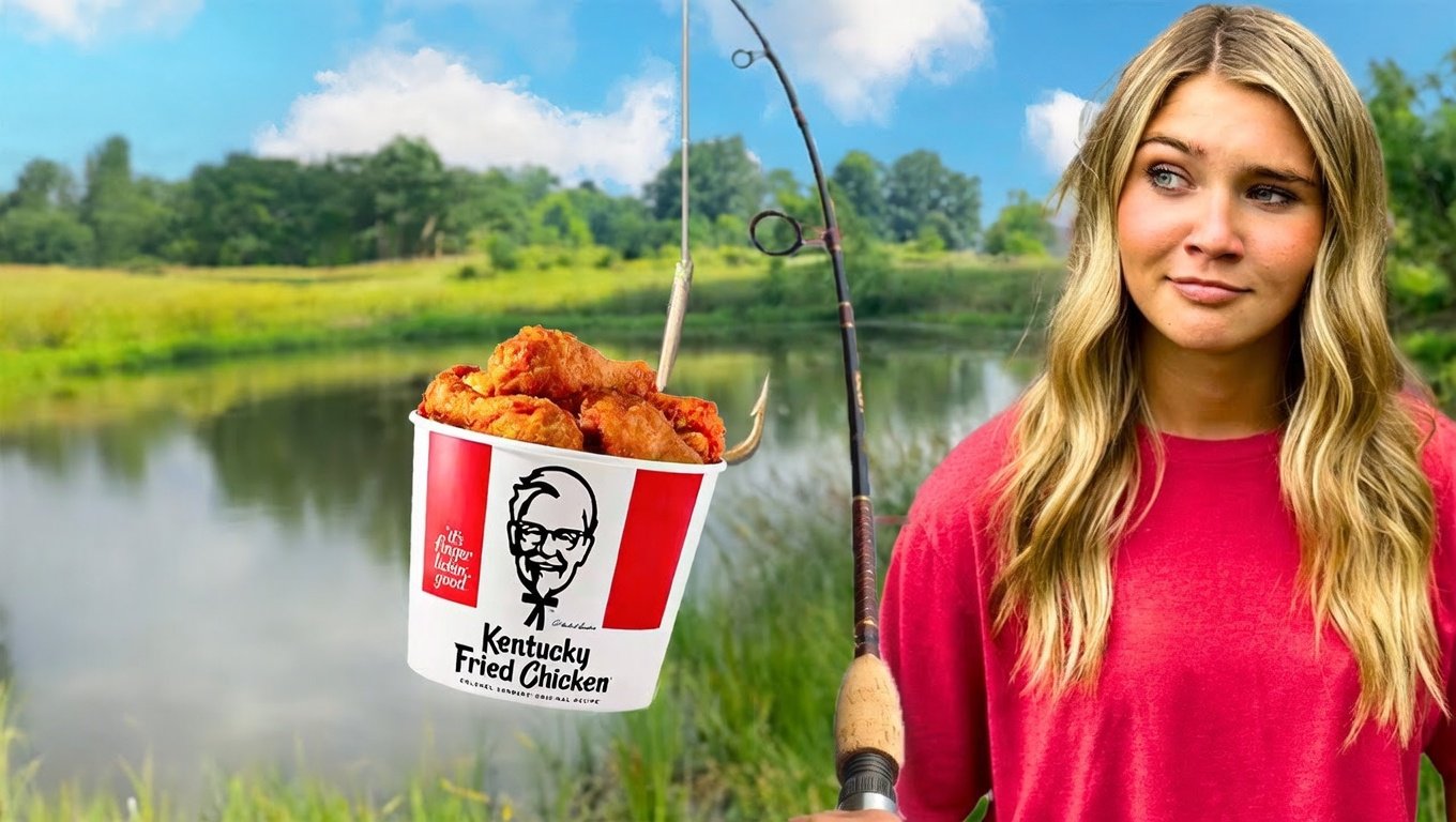 Fishing with Kentucky Fried Chicken bait