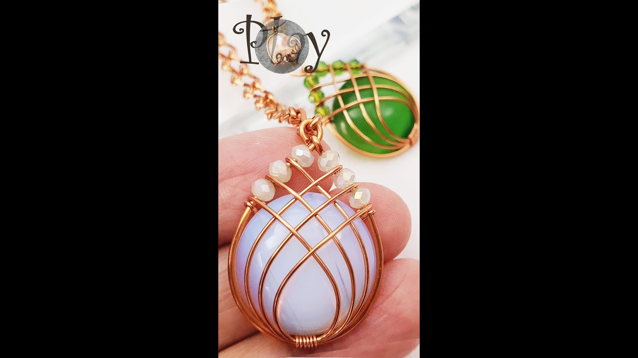 Play with wire | Lotus bud | Pendant | Wire wrapped stones ...