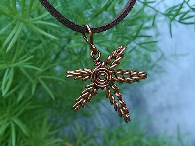 DIY wire-wrapped maple leaf pendant: Step-by-step jewelry tutorial