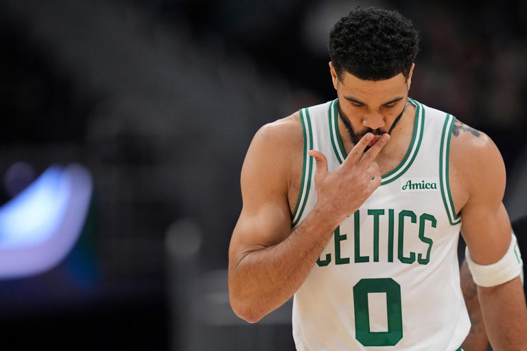 Boston star Jayson Tatum surprises 92-year-old Celtics fan with ...