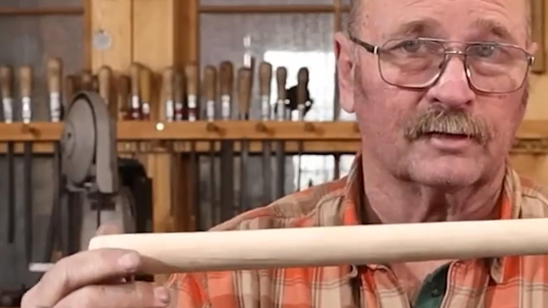Forging an axe from a railroad spike