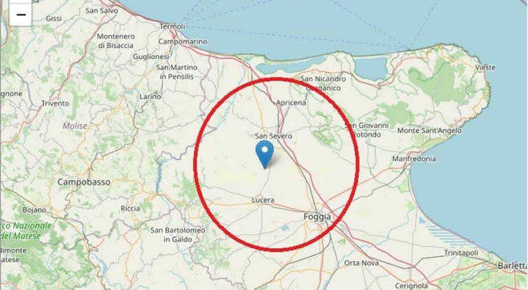 Terremoto nel Foggiano, scossa di magnitudo 3.2 a Lucera: avvertita ...