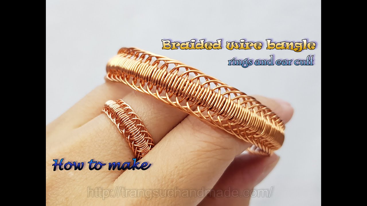 Braided wire bangle, rings and ear cuff - A little change, will come ...