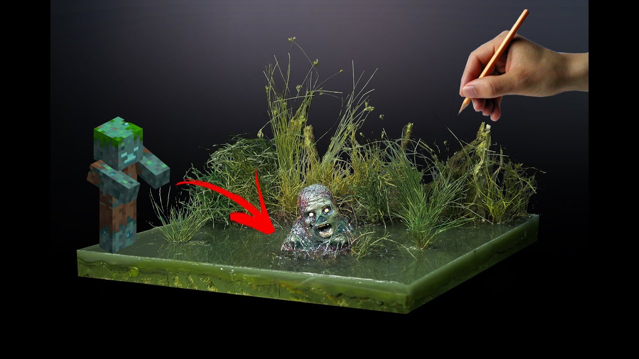 Sculpting a swamp creature: miniature diorama DIY tutorial