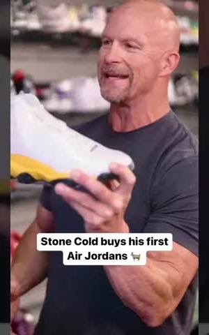 Stone Cold buying his first pair of Jordans is a moment #shorts