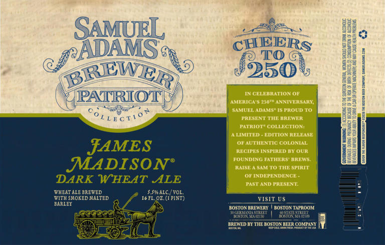 Samuel Adams launching new Brewer Patriot Collection with James Madison ...