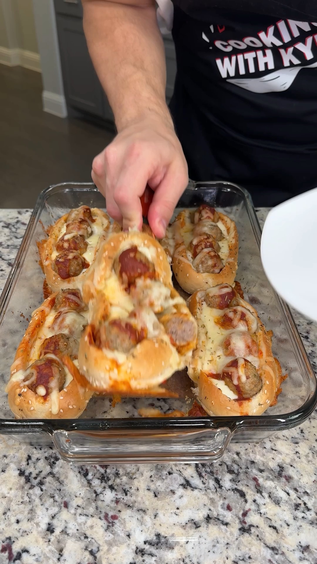 Delicious baked meatball subs