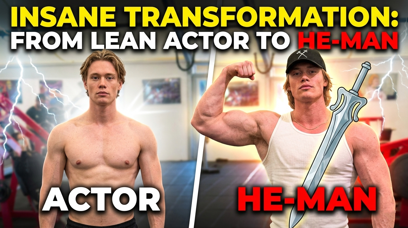 From lean actor to He-Man… this transformation is insane