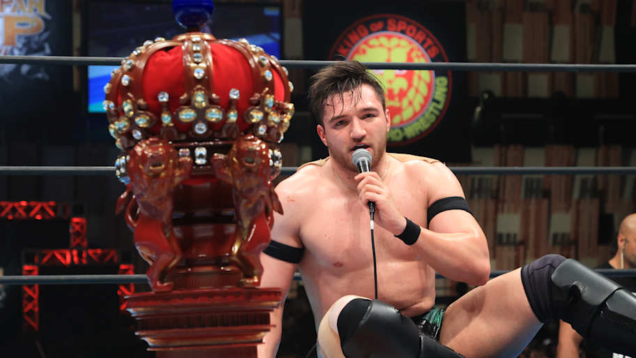 Callum Newman sets record by winning IWGP Heavyweight Championship at ...