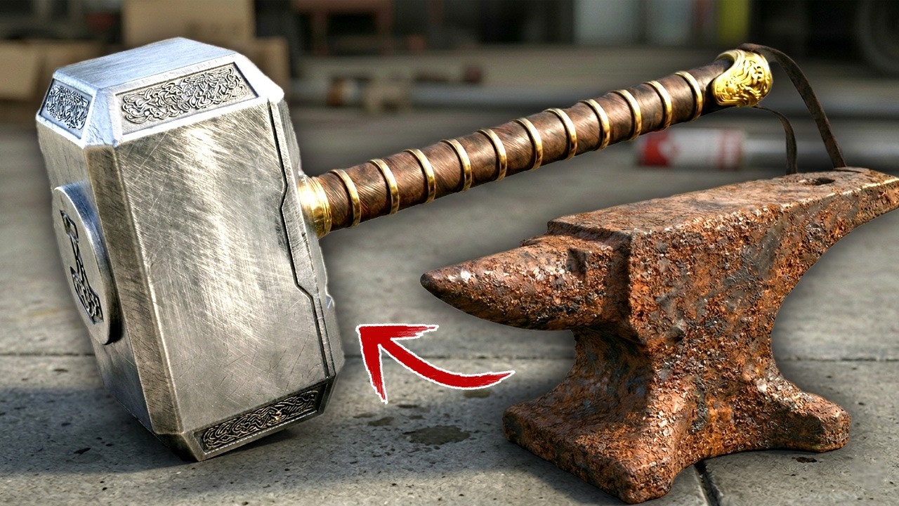 Making real Thor's hammer (Mjolnir) from old anvil