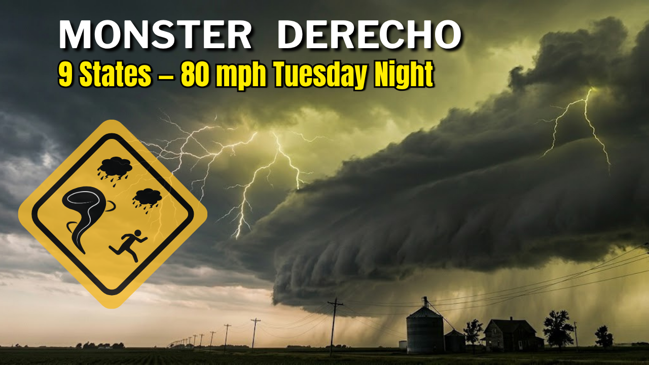 Monster derecho with 80 mph winds is bearing down on 9 Midwest states ...