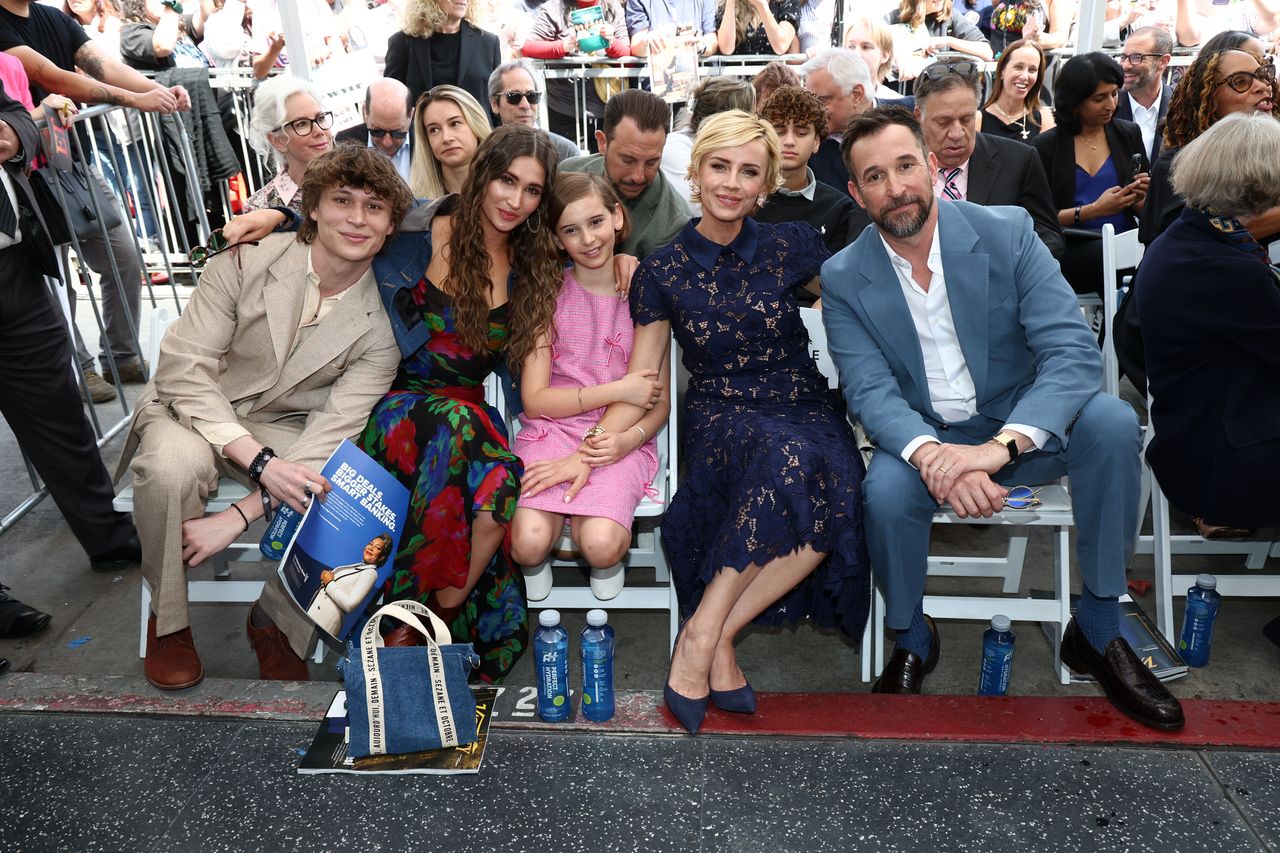 Noah Wyle steps out with 3 lookalike kids and wife in rare family ...