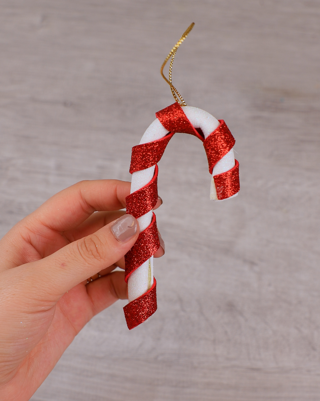 Candy cane shaped ornament decor🎄