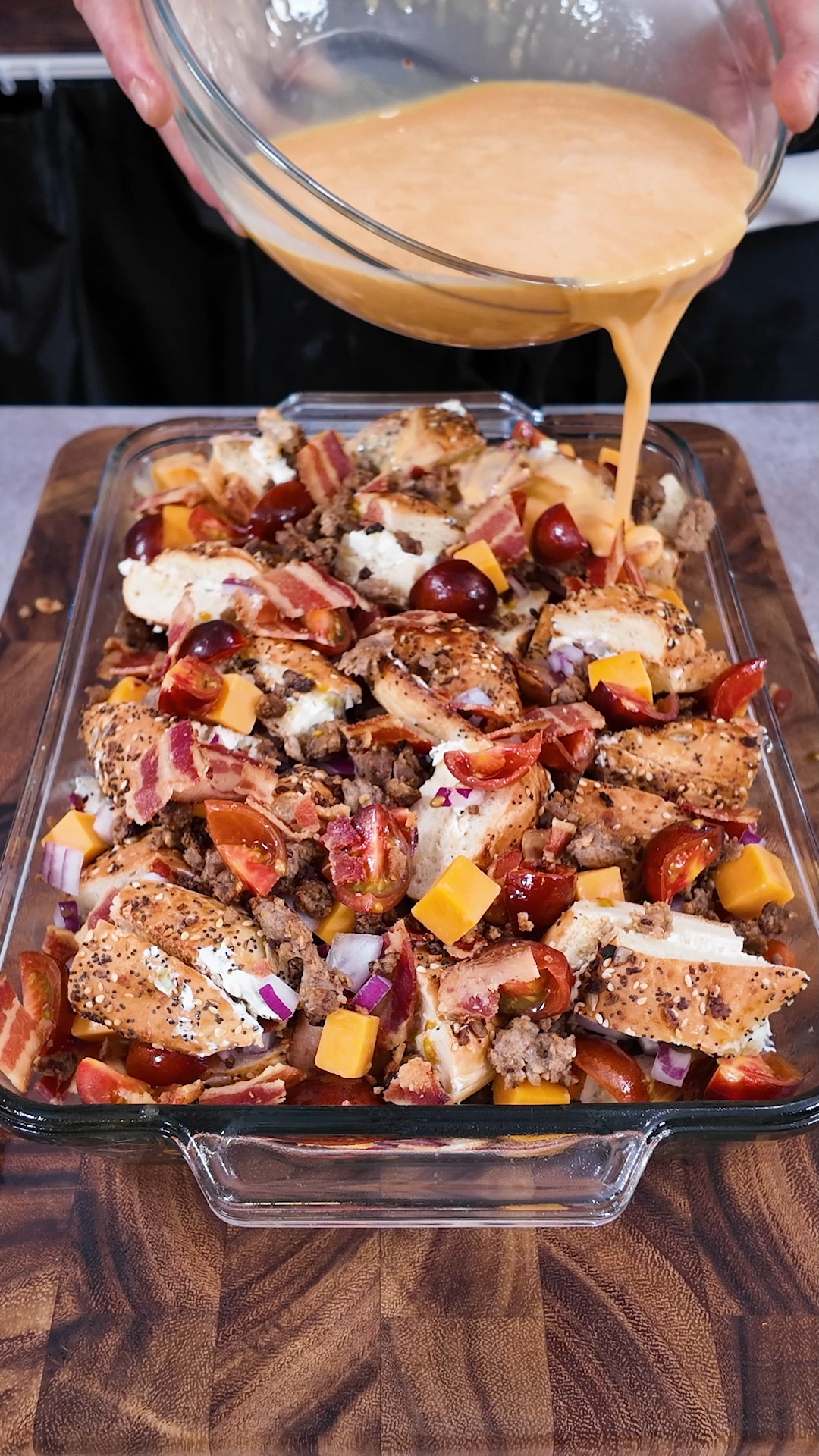 Bagel breakfast casserole