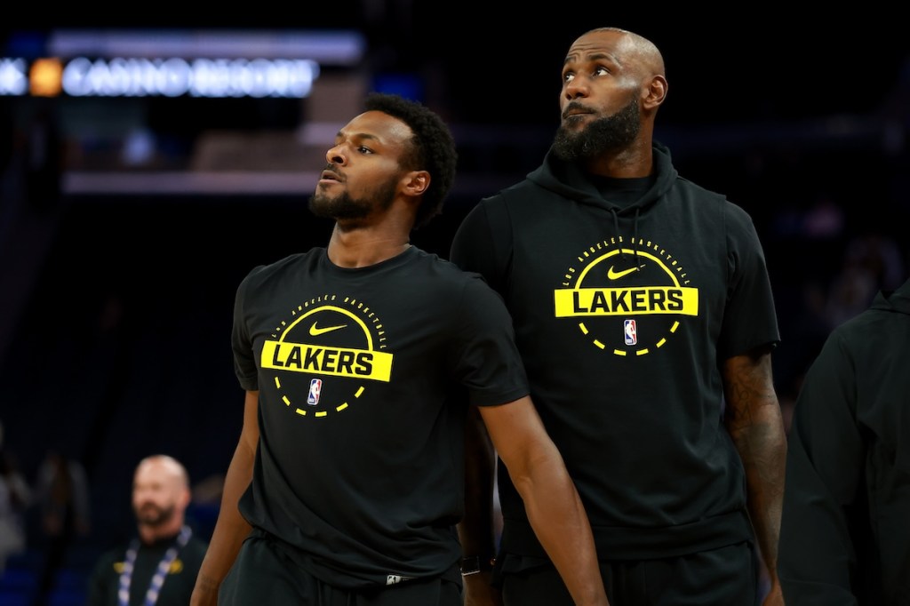 LeBron James and Bronny James make history again as Lakers defeat Warriors