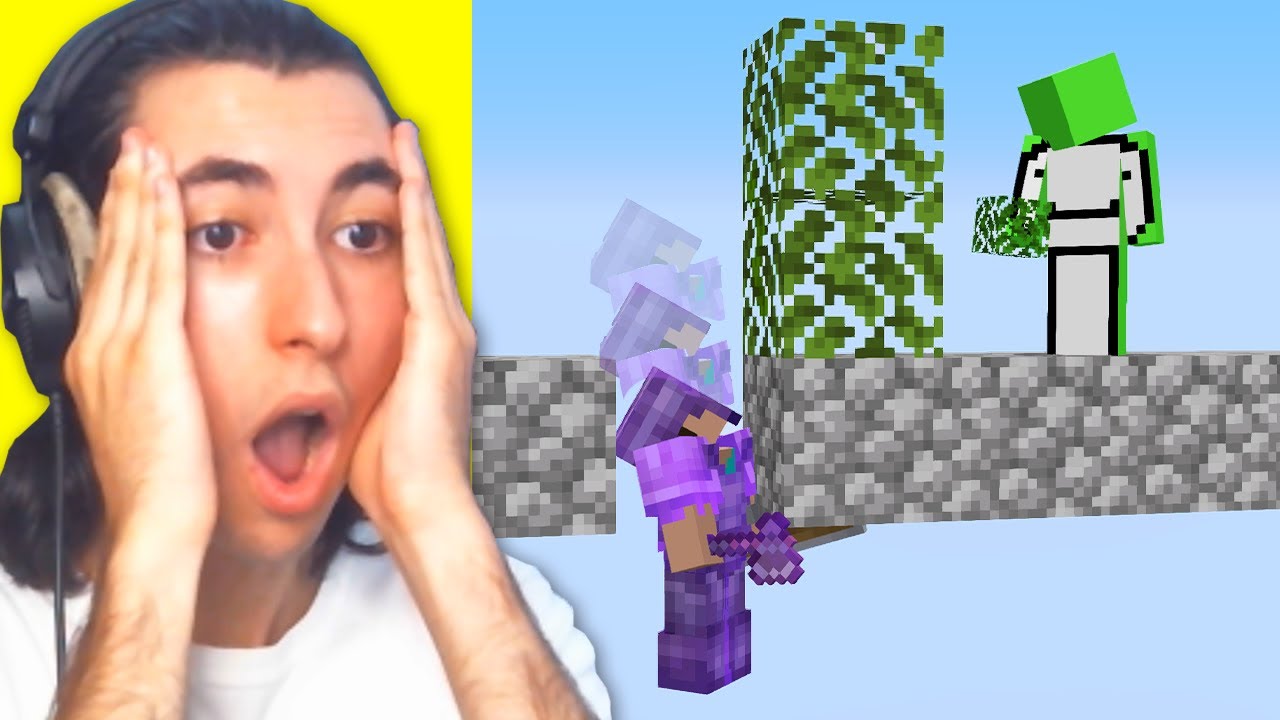 Reacting to 200 IQ vs 10 IQ plays in Minecraft