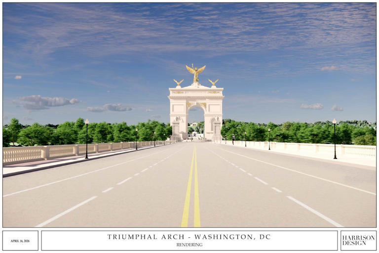 Trump unveils design plan for tacky, 250-foot victory arch