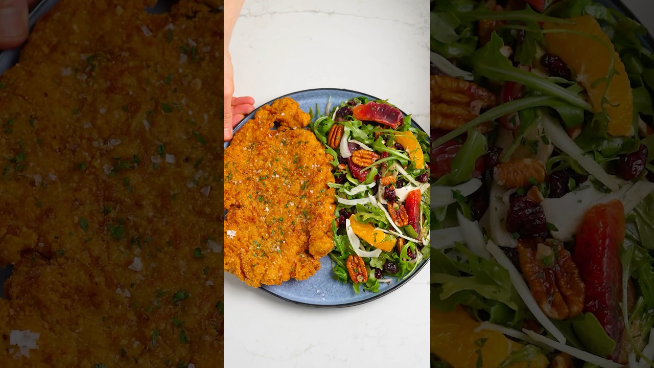 Chicken schnitzel & fennel-citrus salad