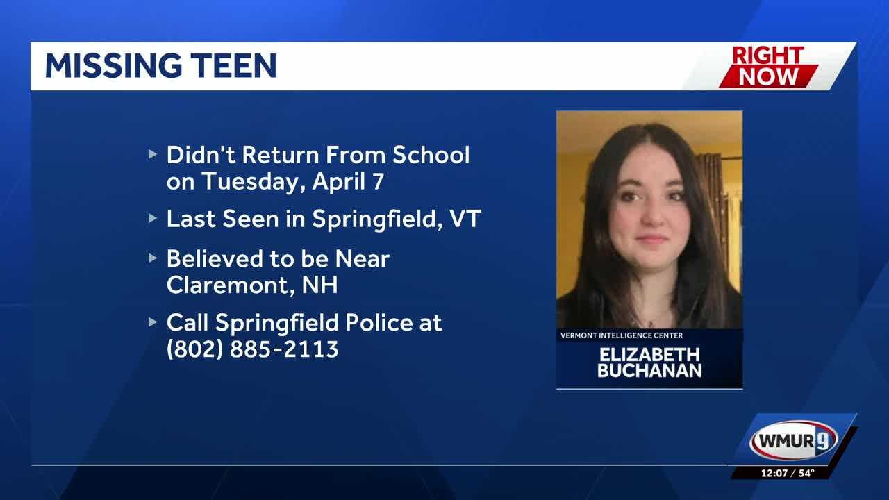 Missing Vermont teenager didn't return home from school