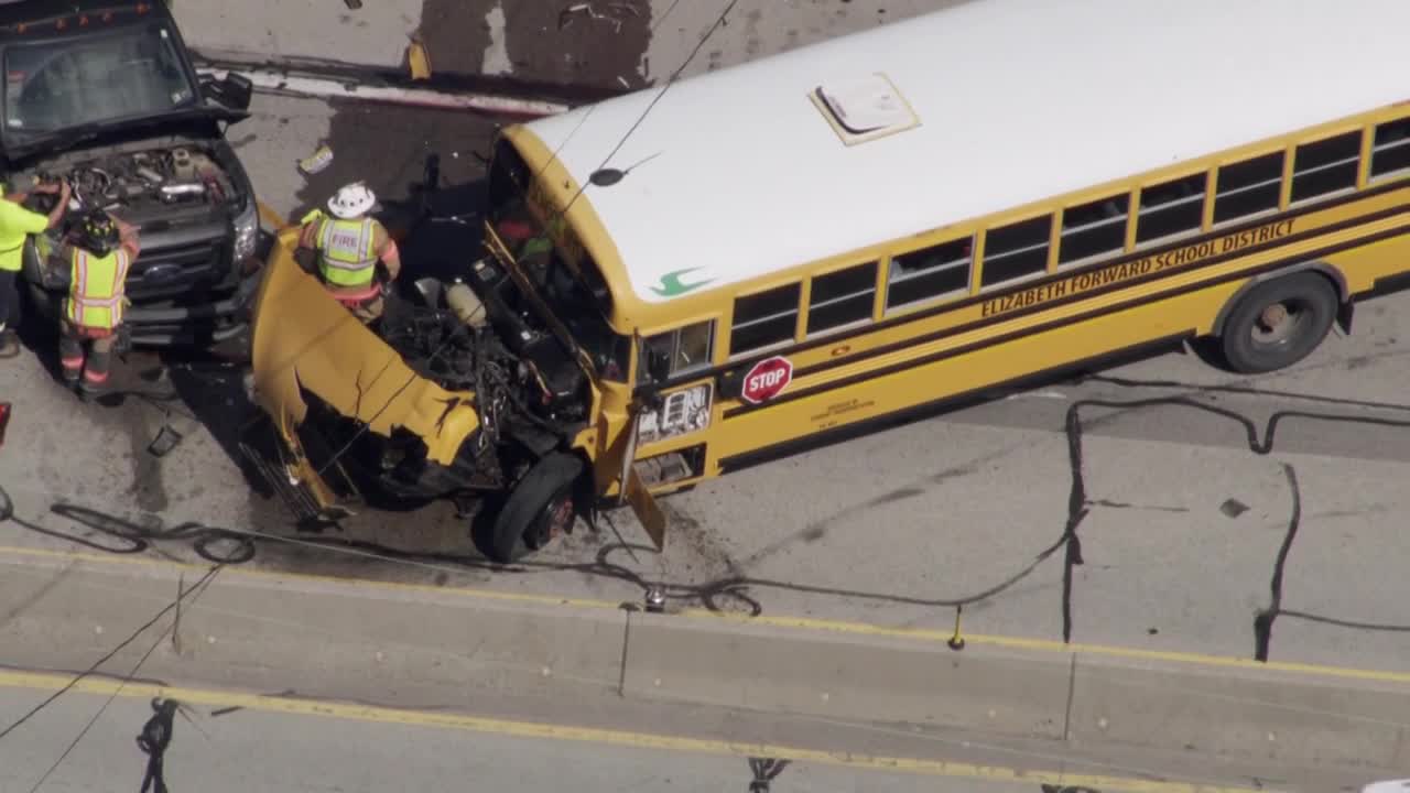 Crash involving Elizabeth Forward School District bus